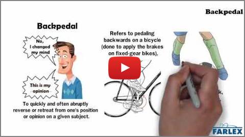 Backpedal - Idioms by The Free Dictionary